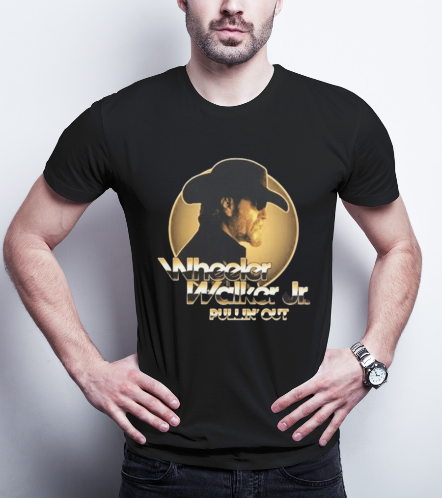 Wheeler Walker Jr. Pullin' Out Album Cover Portrait In Gold T-Shirt
