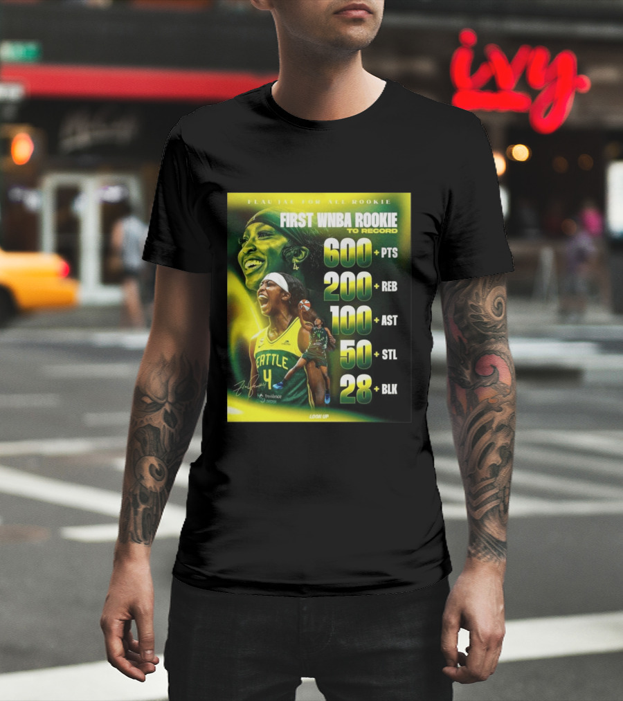 Flau'jae For All Rookie First WNBA Rookie To Record 600+ PTS 200+ REB 100+ AST 50+ STL 28+ BLK Seattle T-Shirt