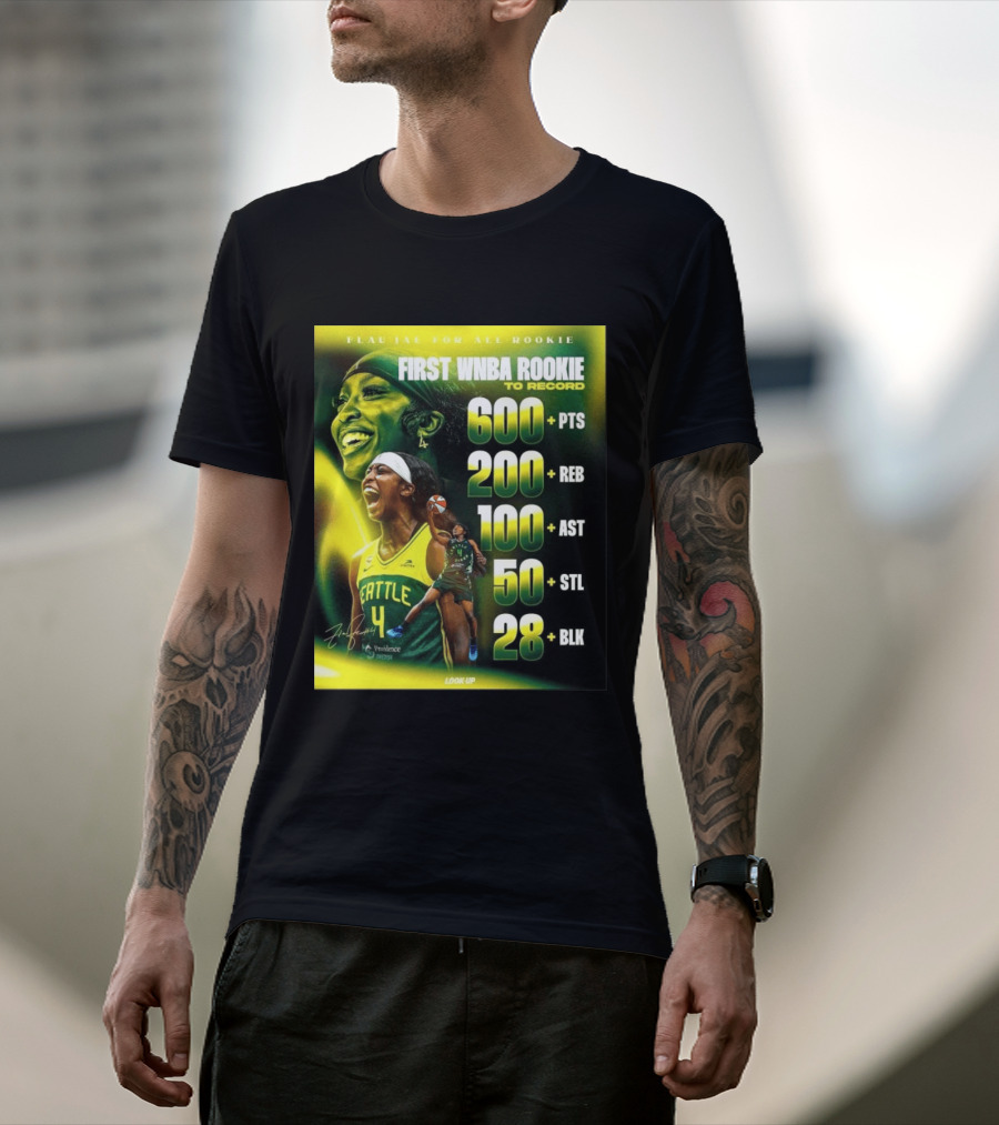 Flau'jae For All Rookie First WNBA Rookie To Record 600+ PTS 200+ REB 100+ AST 50+ STL 28+ BLK Seattle T-Shirt