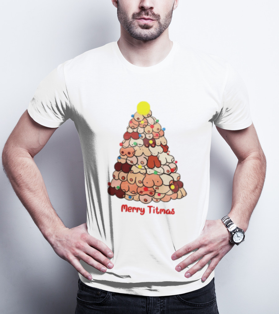 Merry Titmas Christmas Tree Fun Festive T-Shirt