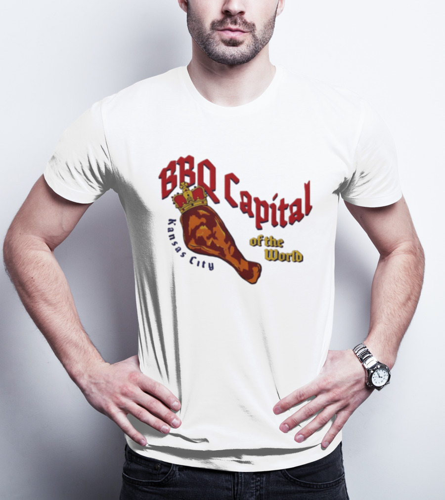 Kansas City BBQ Capital Of The World Leg With Crown T-Shirt