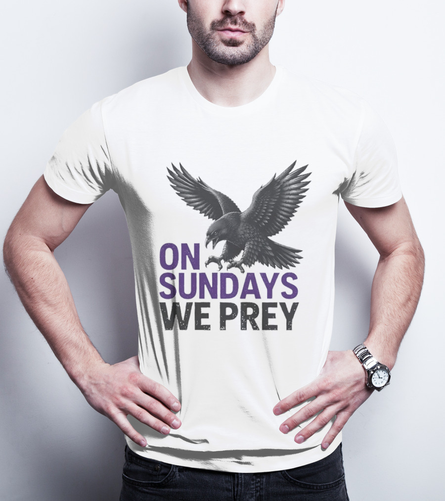 On Sundays We Prey Baltimore Ravens Football Fan T-Shirt