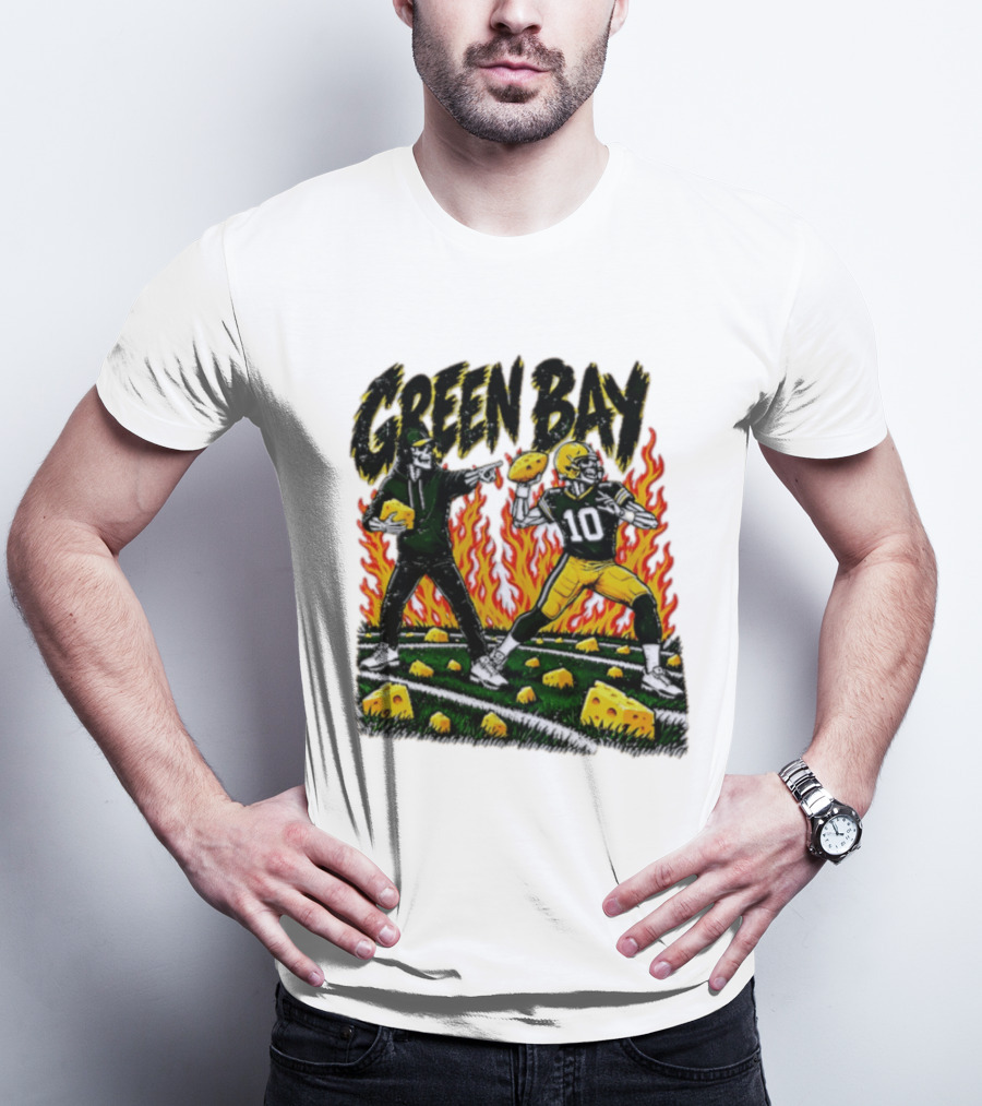 Green Bay Packers Football Skeleton Player Cheeseheads 2026 T-Shirt