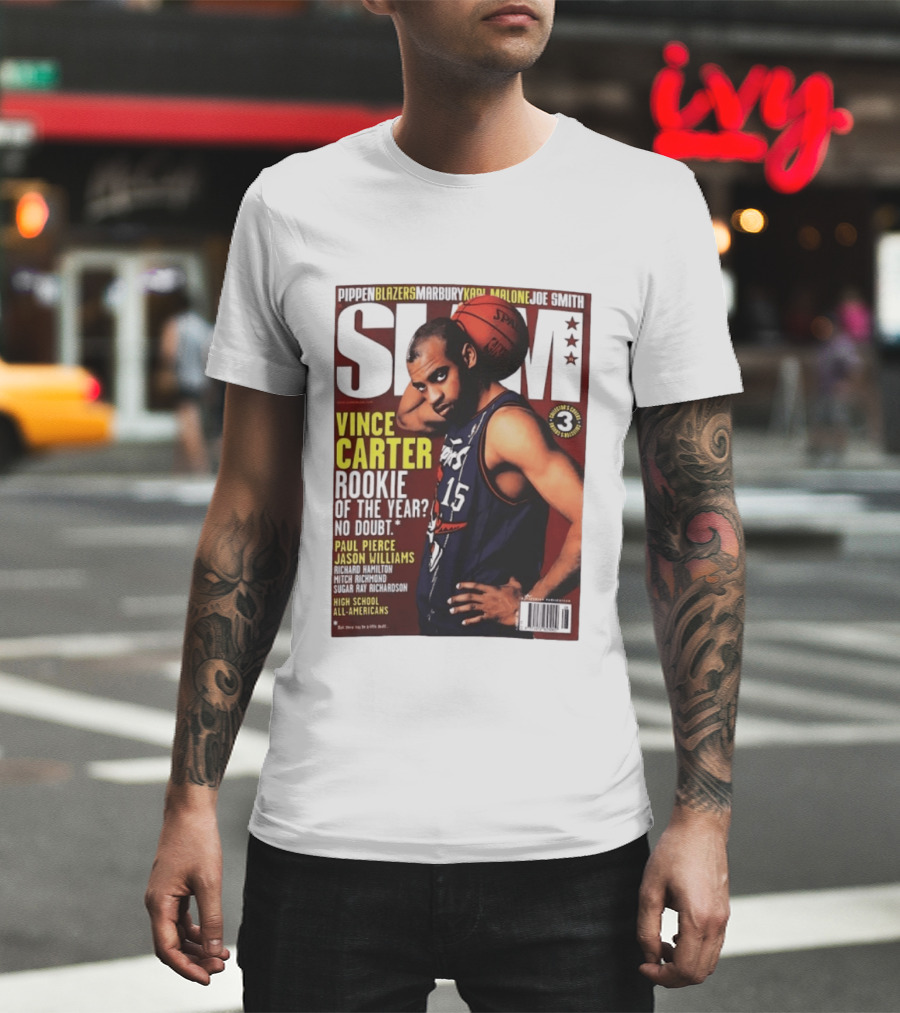 Vince Carter Slam Magazine Rookie Of The Year No Doubt Basketball Paul Pierce Jason Williams T-Shirt