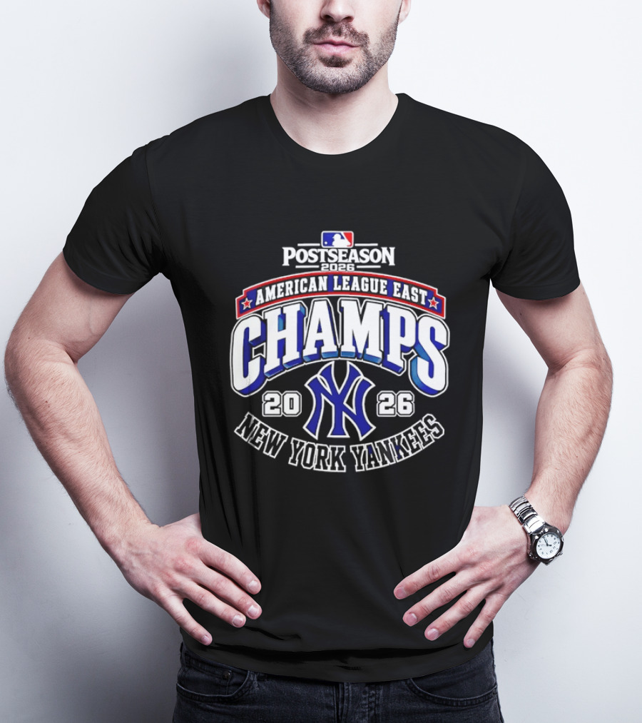 2026 New York Yankees American League East Postseason Champs Victory T-Shirt