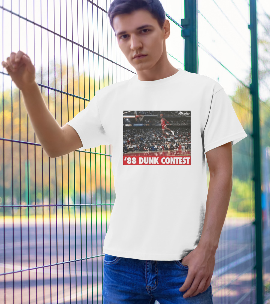 Michael Jordan 1988 Dunk Contest Chicago Bulls Almako Basketball NBA Legend T-Shirt