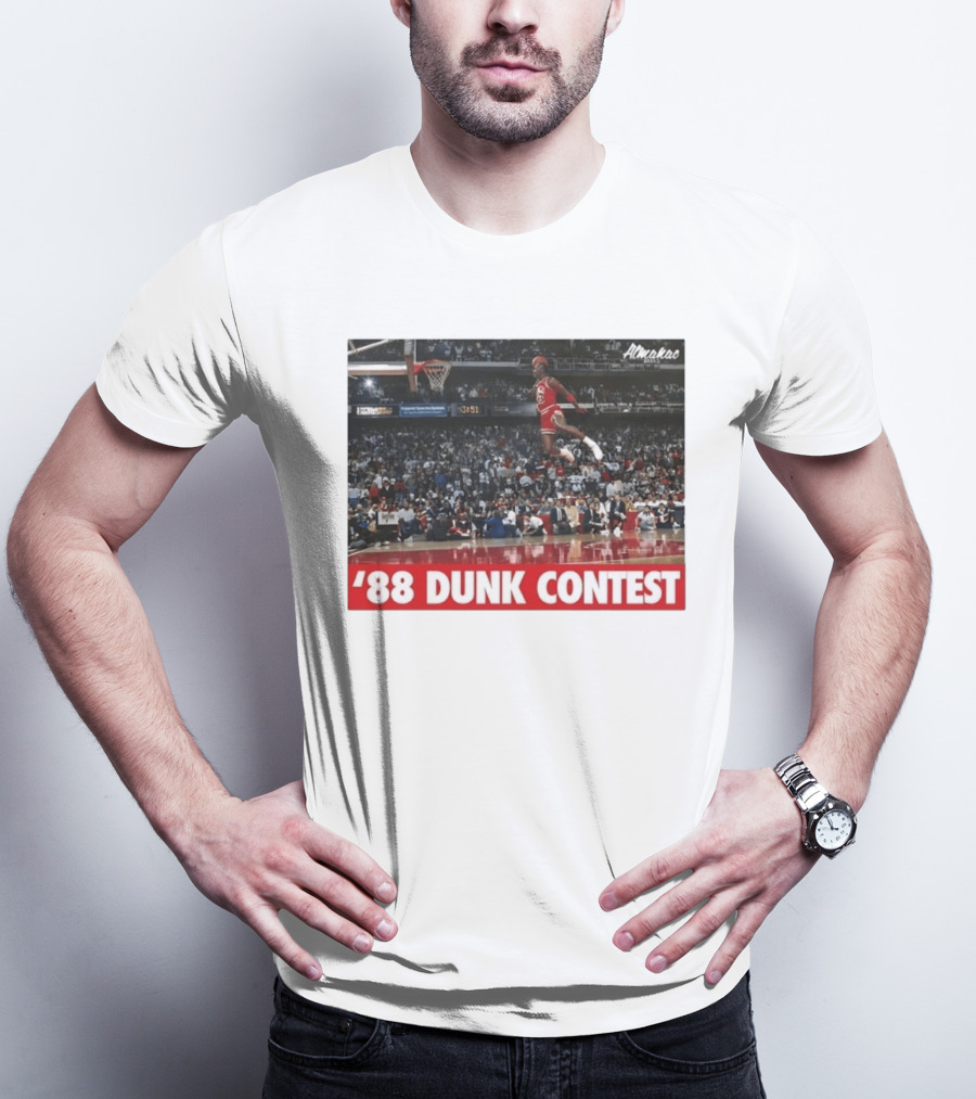Michael Jordan 1988 Dunk Contest Chicago Bulls Almako Basketball NBA Legend T-Shirt