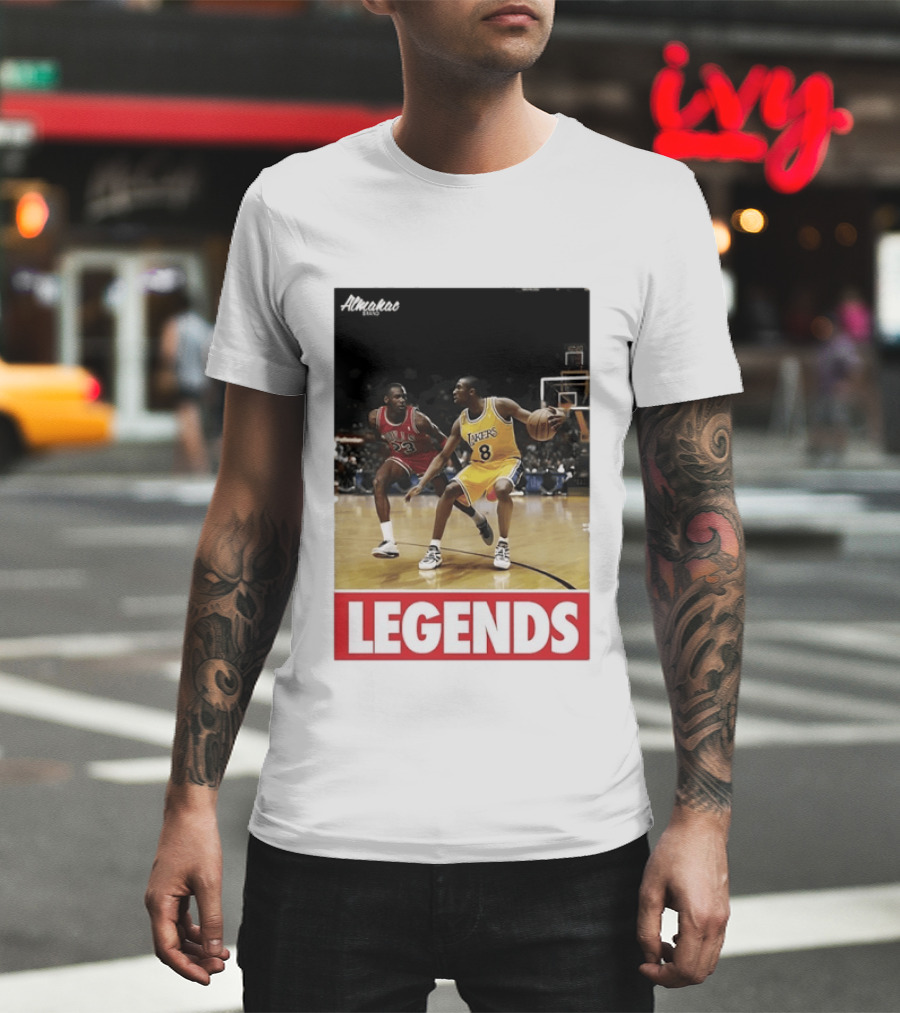 Michael Jordan Vs Kobe Bryant Legends Chicago Bulls Lakers T-Shirt