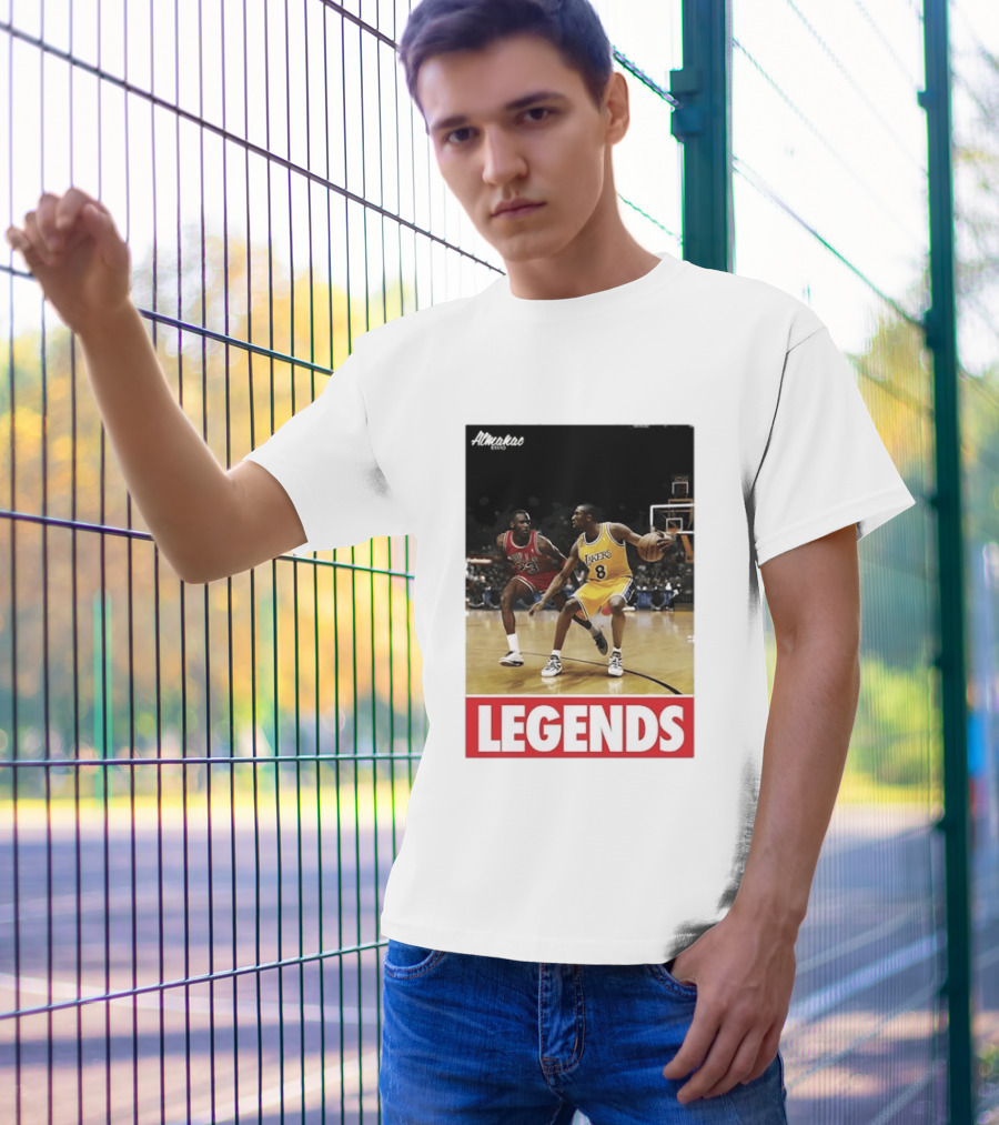 Michael Jordan Vs Kobe Bryant Legends Chicago Bulls Lakers T-Shirt