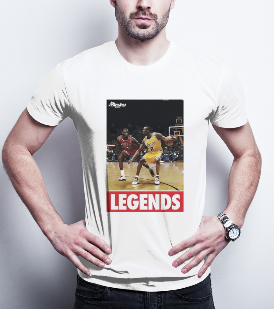 Michael Jordan Vs Kobe Bryant Legends Chicago Bulls Lakers T-Shirt