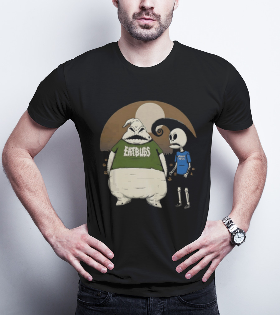 Oogie Boogie Jack Skellington Eat Bugs Spooky Vibes The Nightmare Before Christmas Halloween T-Shirt