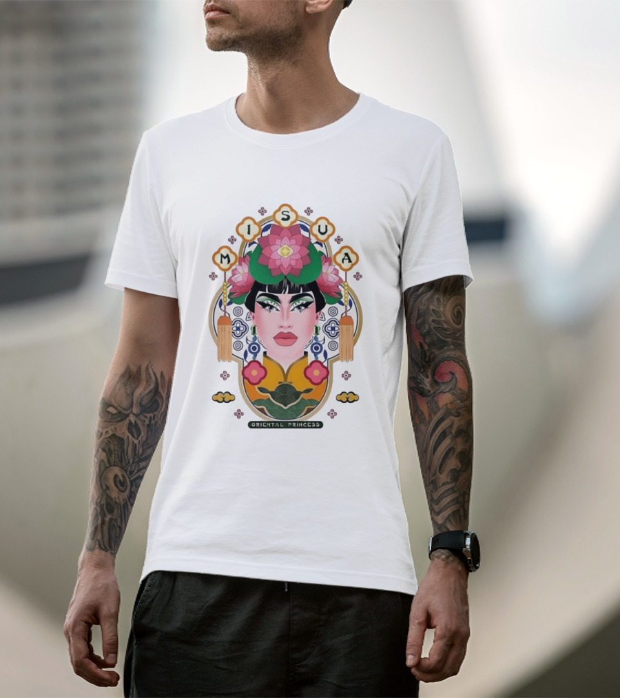 Misua Oriental Princess Asian Lotus Flower T-Shirt