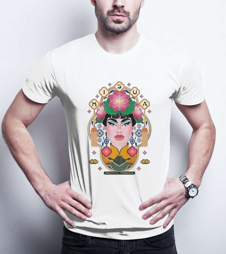 Misua Oriental Princess Asian Lotus Flower T-Shirt