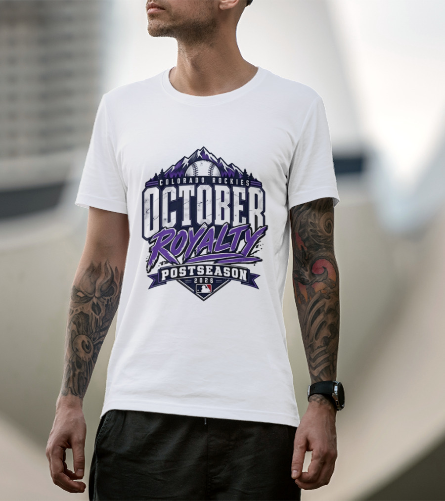 Colorado Rockies October Royalty Postseason Baseball 2026 T-Shirt