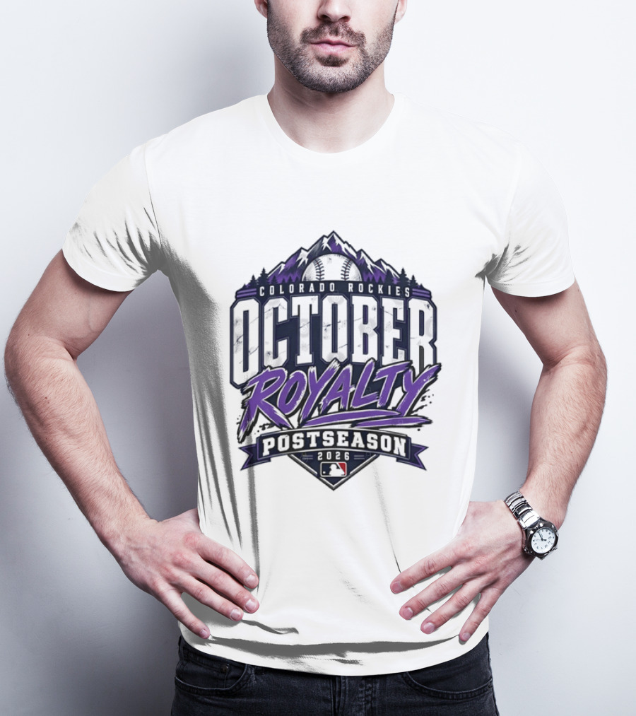 Colorado Rockies October Royalty Postseason Baseball 2026 T-Shirt