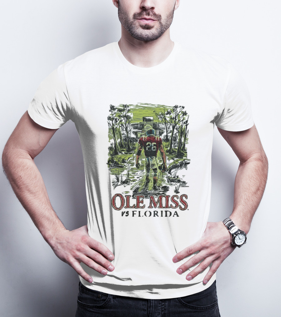 Ole Miss Vs Florida 2026 Game Day Football Player T-Shirt