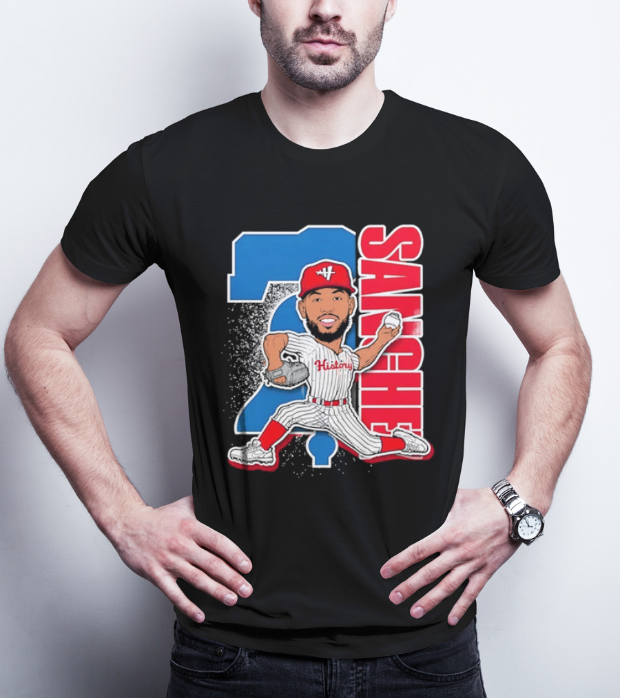 Sixto Sanchez 21 History Philadelphia Phillies Pitcher T-Shirt