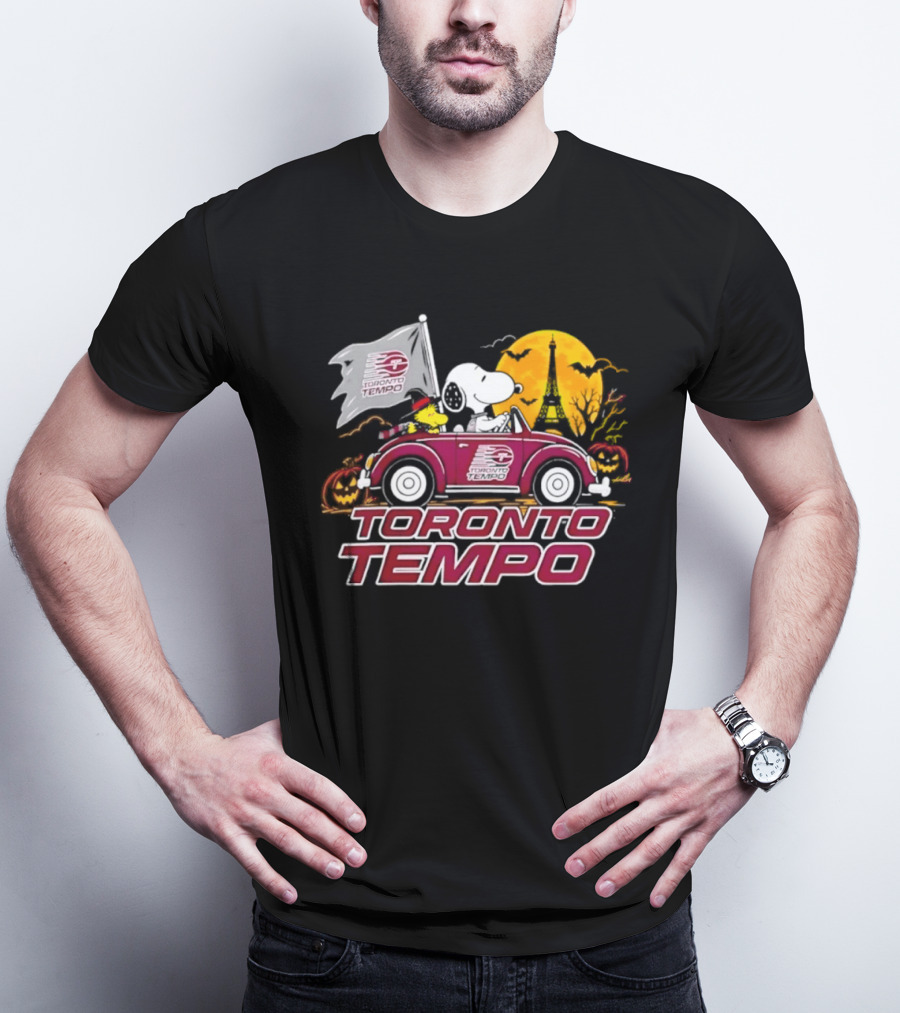 Toronto Tempo Snoopy Woodstock Halloween Car Adventure T-Shirt