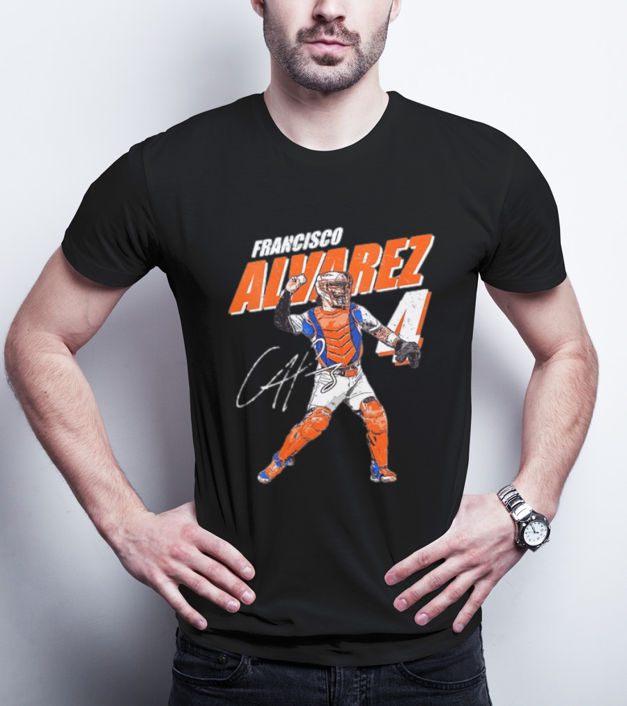 Francisco Alvarez New York Mets Number 4 Catcher T-Shirt