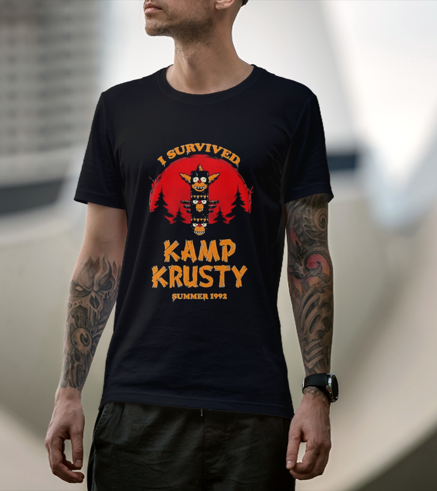 I Survived Kamp Krusty Summer 1992 Nostalgic Cartoon Adventure T-Shirt
