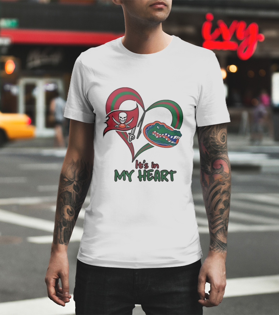 Tampa Bay Buccaneers Florida Gators It's In My Heart T-Shirt