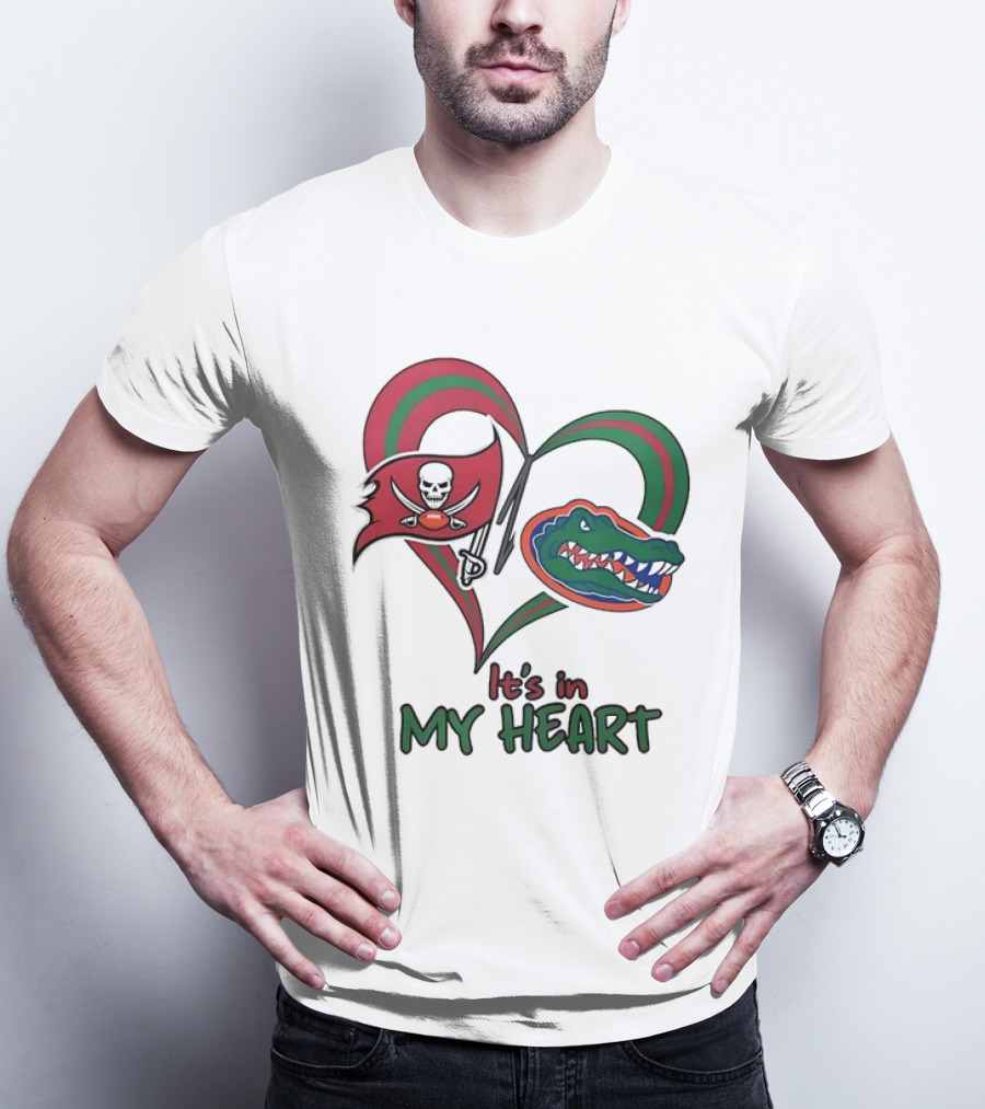 Tampa Bay Buccaneers Florida Gators It's In My Heart T-Shirt