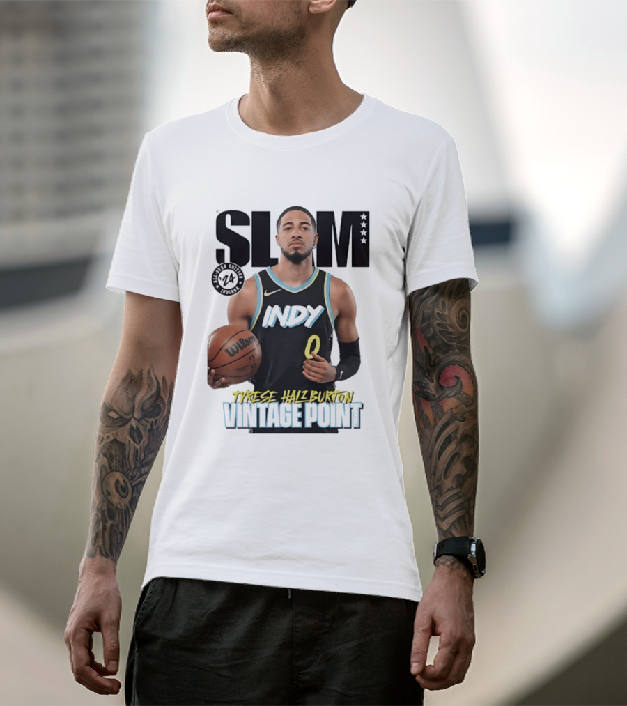 SLAM Magazine Tyrese Haliburton Indy Vintage Point T-Shirt