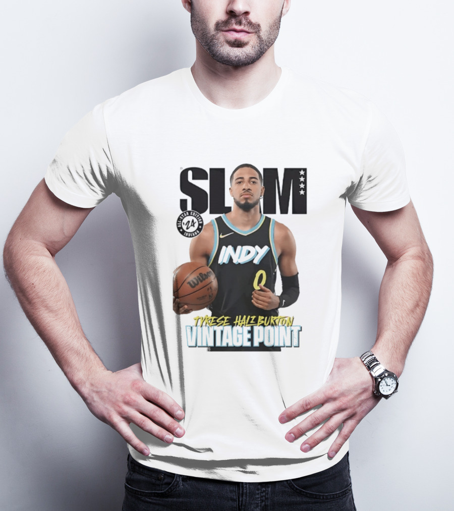 SLAM Magazine Tyrese Haliburton Indy Vintage Point T-Shirt