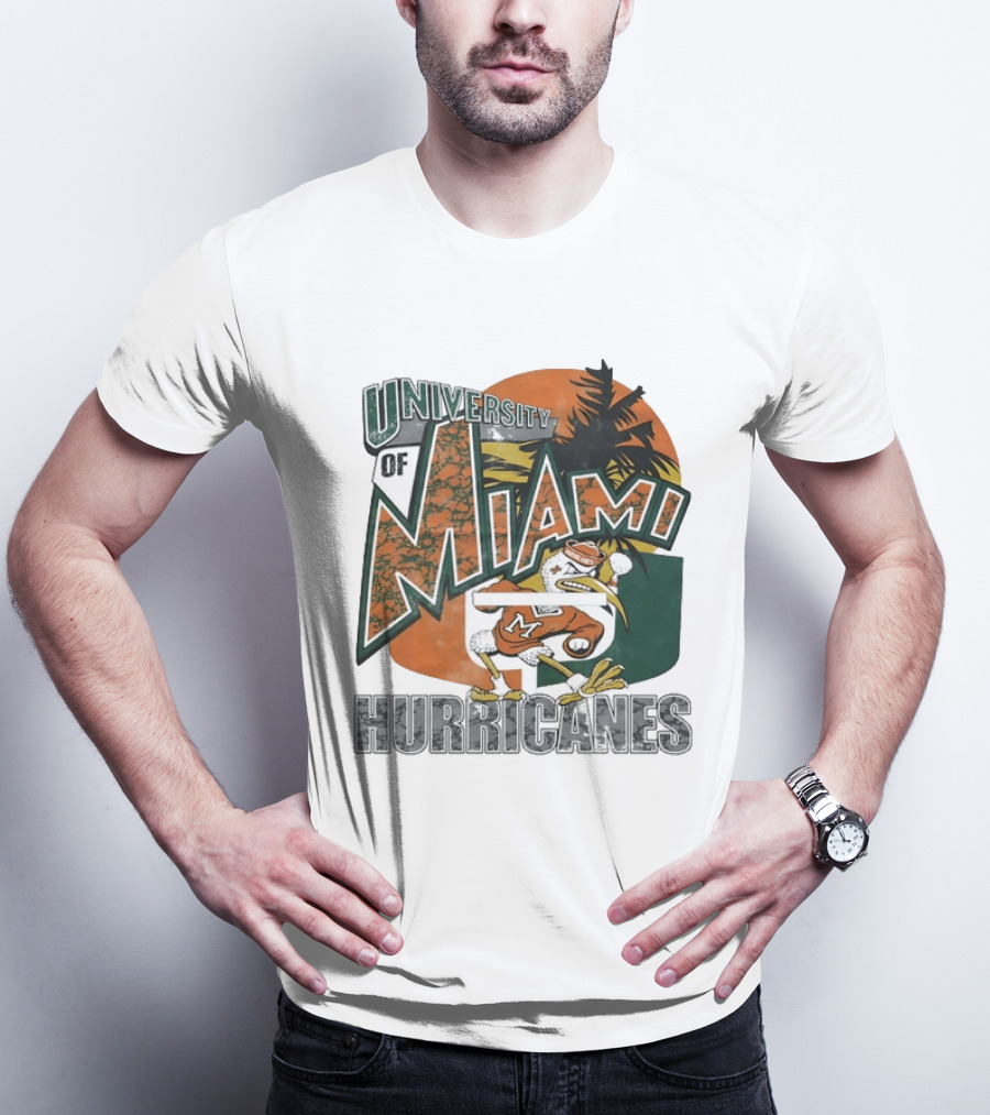 University Of Miami Hurricanes Vintage Sebastion The Ibis T-Shirt