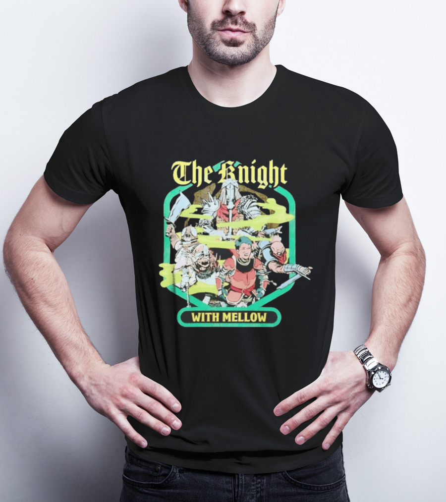 The Knight With Mellow Distressed Fantasy Warrior T-Shirt