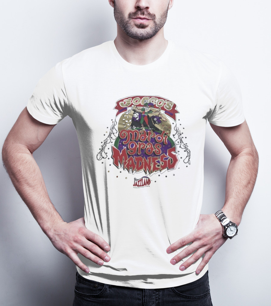 Jocco's Mardi Gras Madness Jazzland Park New Orleans Celebration Event T-Shirt
