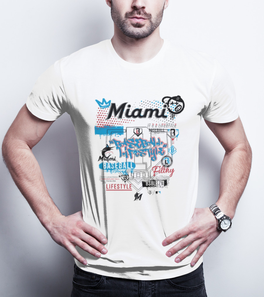 Miami Marlins Baseball Lifestyle It's A Lifestyle Vibes And Rhythm T-Shirt