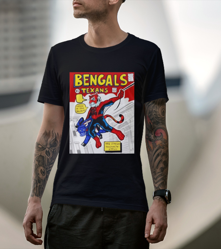 Bengals Vs Texans Week 2 Game Day NRG Stadium Houston 1PM EST Comic T-Shirt