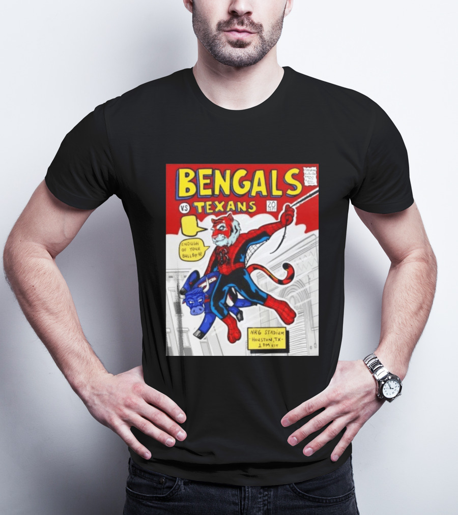 Bengals Vs Texans Week 2 Game Day NRG Stadium Houston 1PM EST Comic T-Shirt
