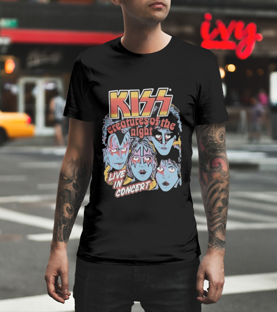 KISS Creatures Of The Night Live In Concert Face T-Shirt