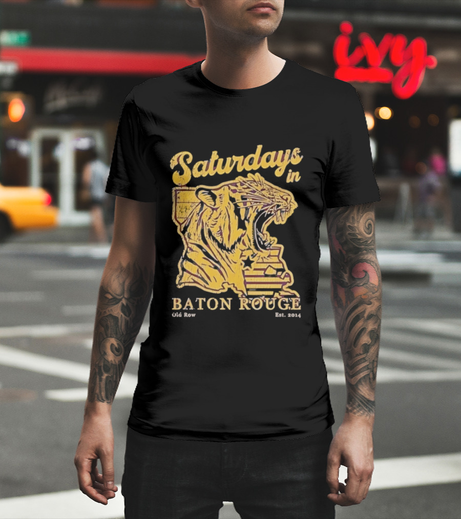 Saturdays In Baton Rouge Tiger Old Row Est 2009 T-Shirt