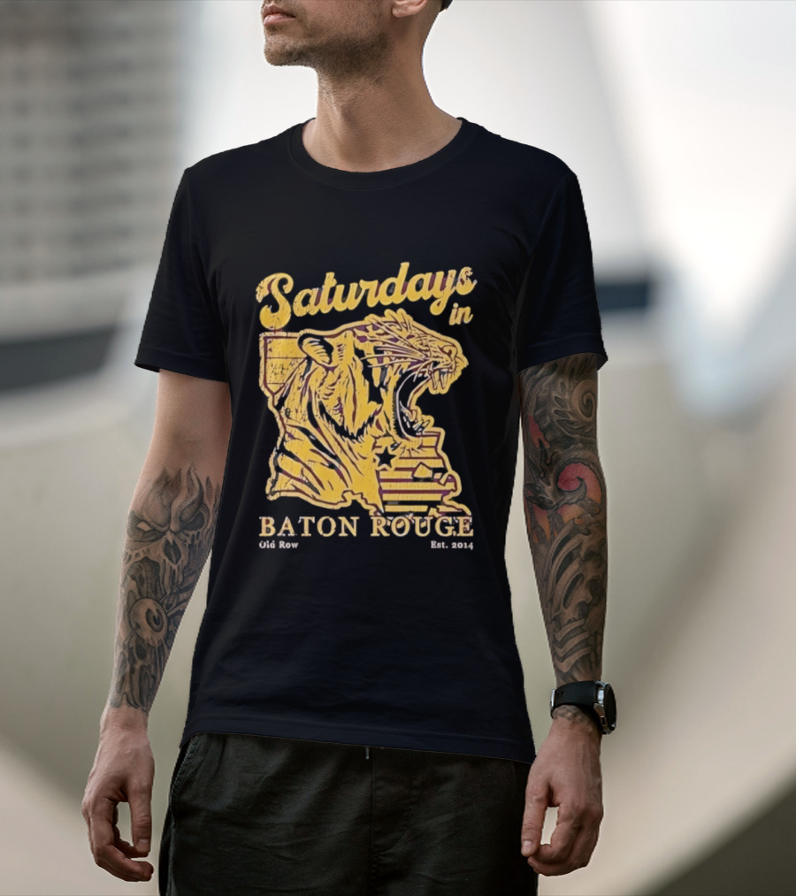 Saturdays In Baton Rouge Tiger Old Row Est 2009 T-Shirt
