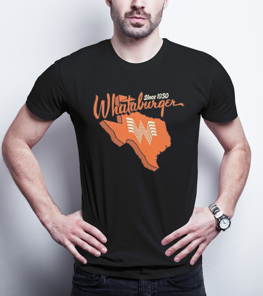 Whataburger Since 1950 Texas State Outline Distressed T-Shirt