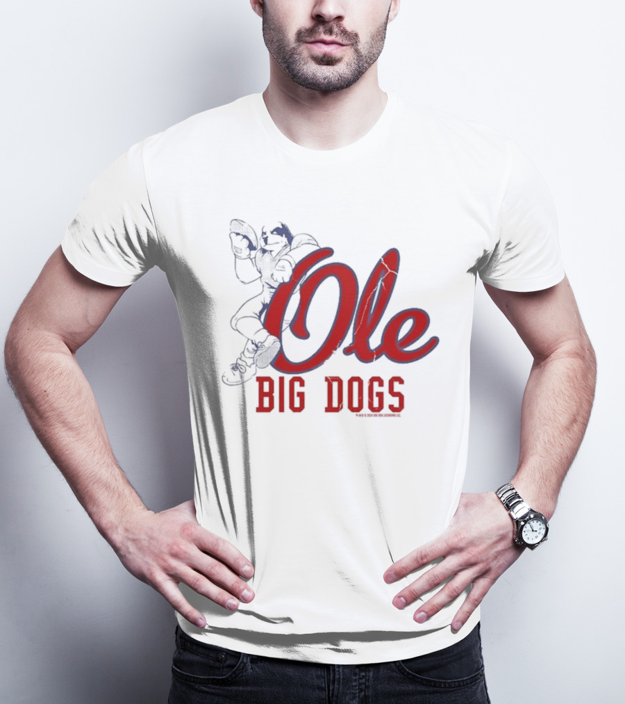 Ole Big Dogs Mississippi Football Spirit BDCF T-Shirt