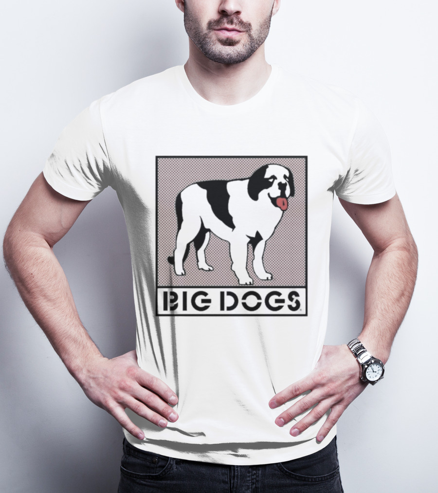 Big Dogs Saint Bernard Box Pink T-Shirt