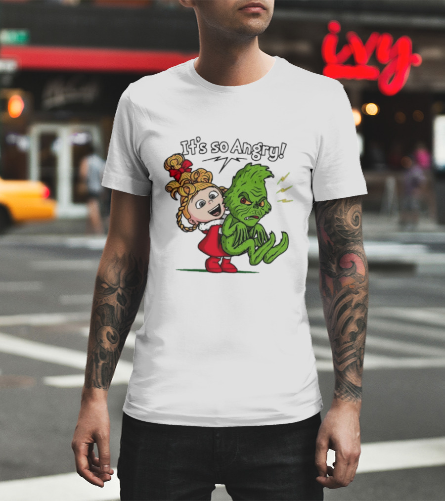 Cindy Lou Who Grinch It's So Angry Holiday Scene T-Shirt