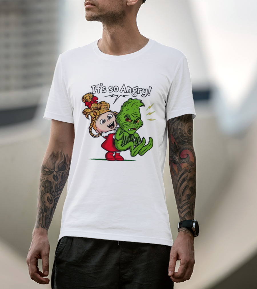 Cindy Lou Who Grinch It's So Angry Holiday Scene T-Shirt