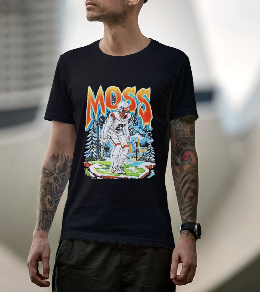 Randy Moss 21 Winter Scene Minnesota Vikings Legend T-Shirt