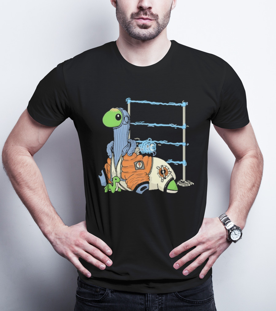 Wattson Nessie Apex Legends Character With Baby Nessie And Fences T-Shirt
