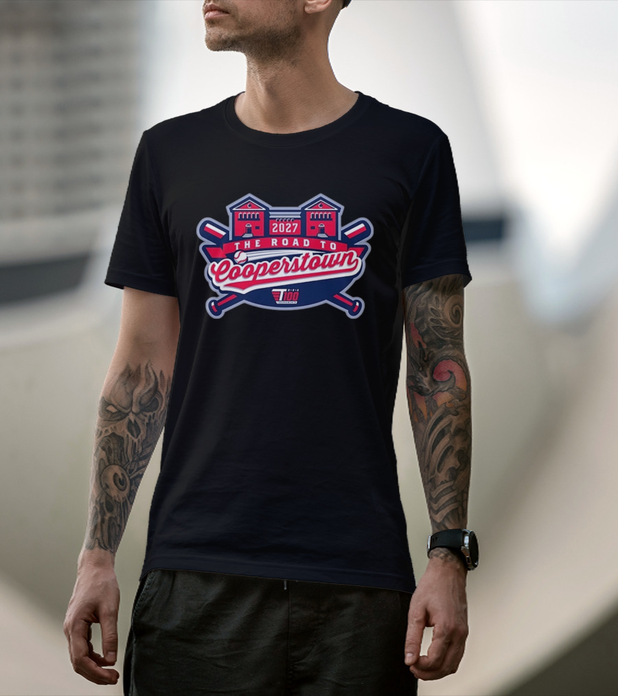 The Road To Cooperstown 2027 Baseball USA 100 T-Shirt