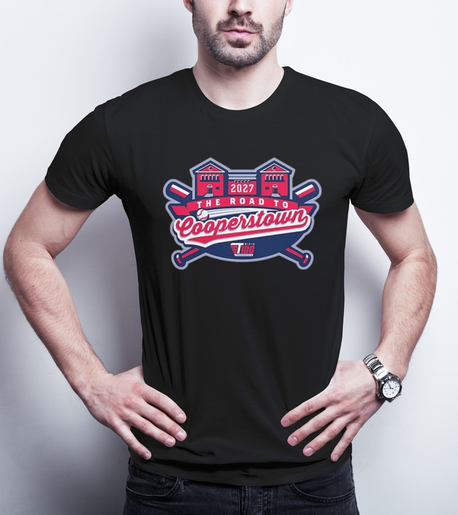 The Road To Cooperstown 2027 Baseball USA 100 T-Shirt