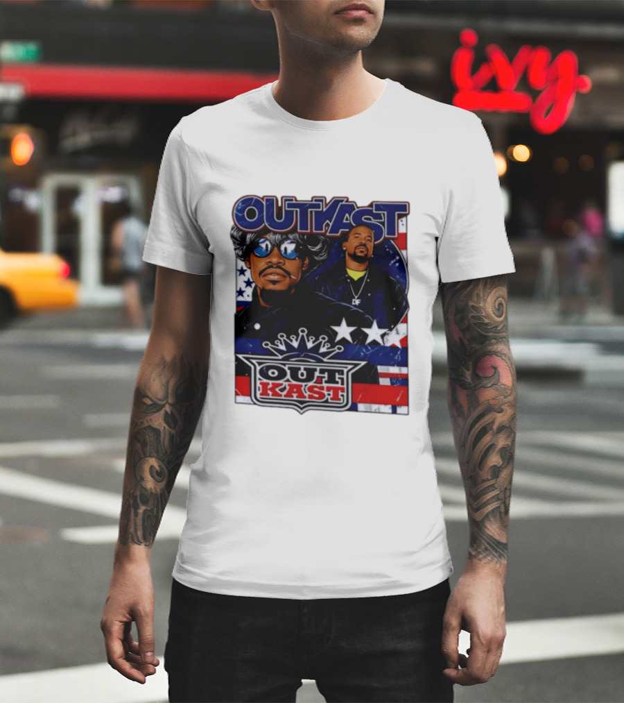 Outkast Legendary Duo Music Icon Stars And Stripes T-Shirt