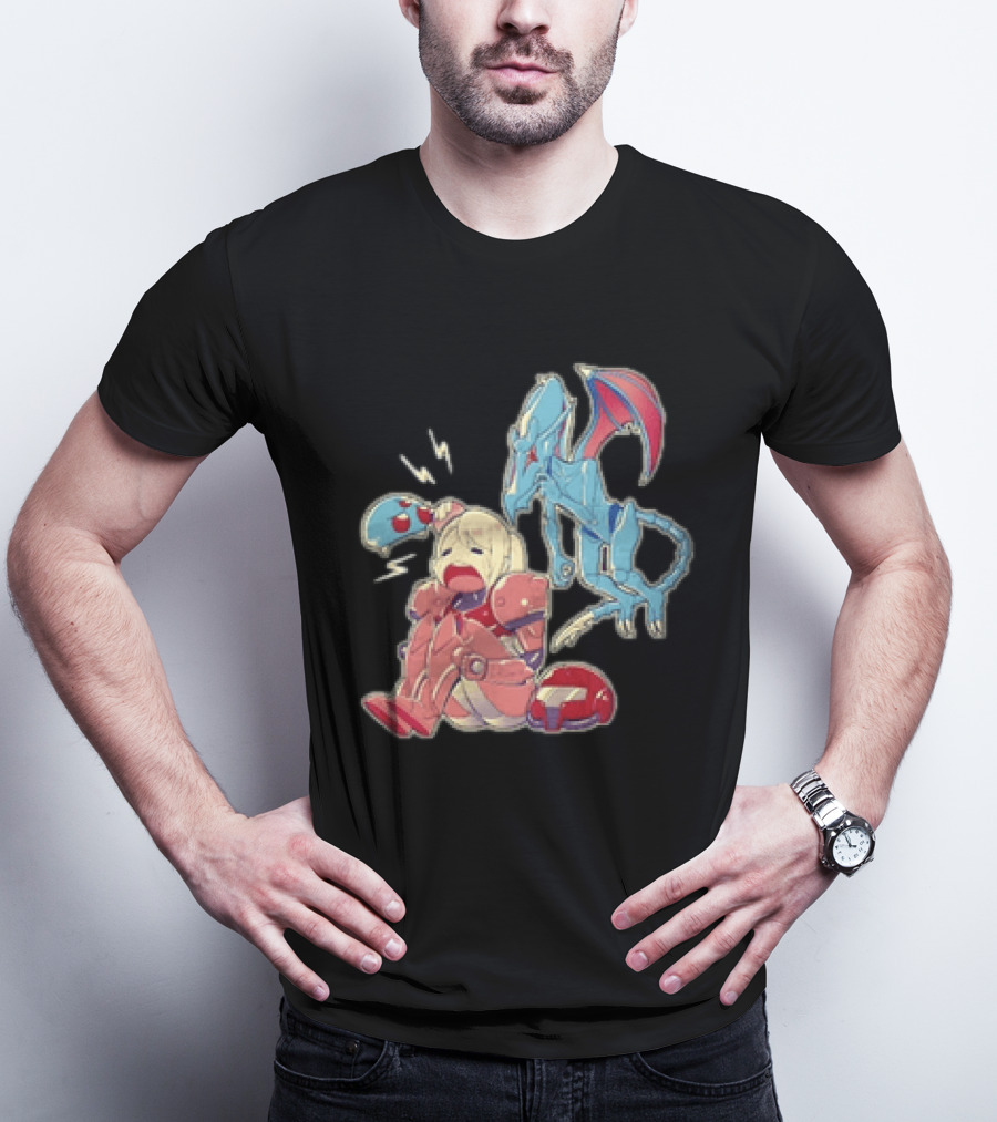 Samus Aran Metroid Bonk Cute Ridley And Chibi T-Shirt