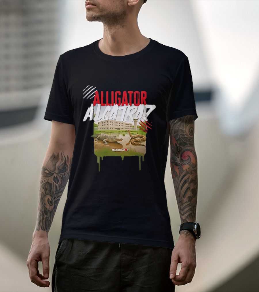 Alligator Alcatraz Florida Wildlife Scene T-Shirt