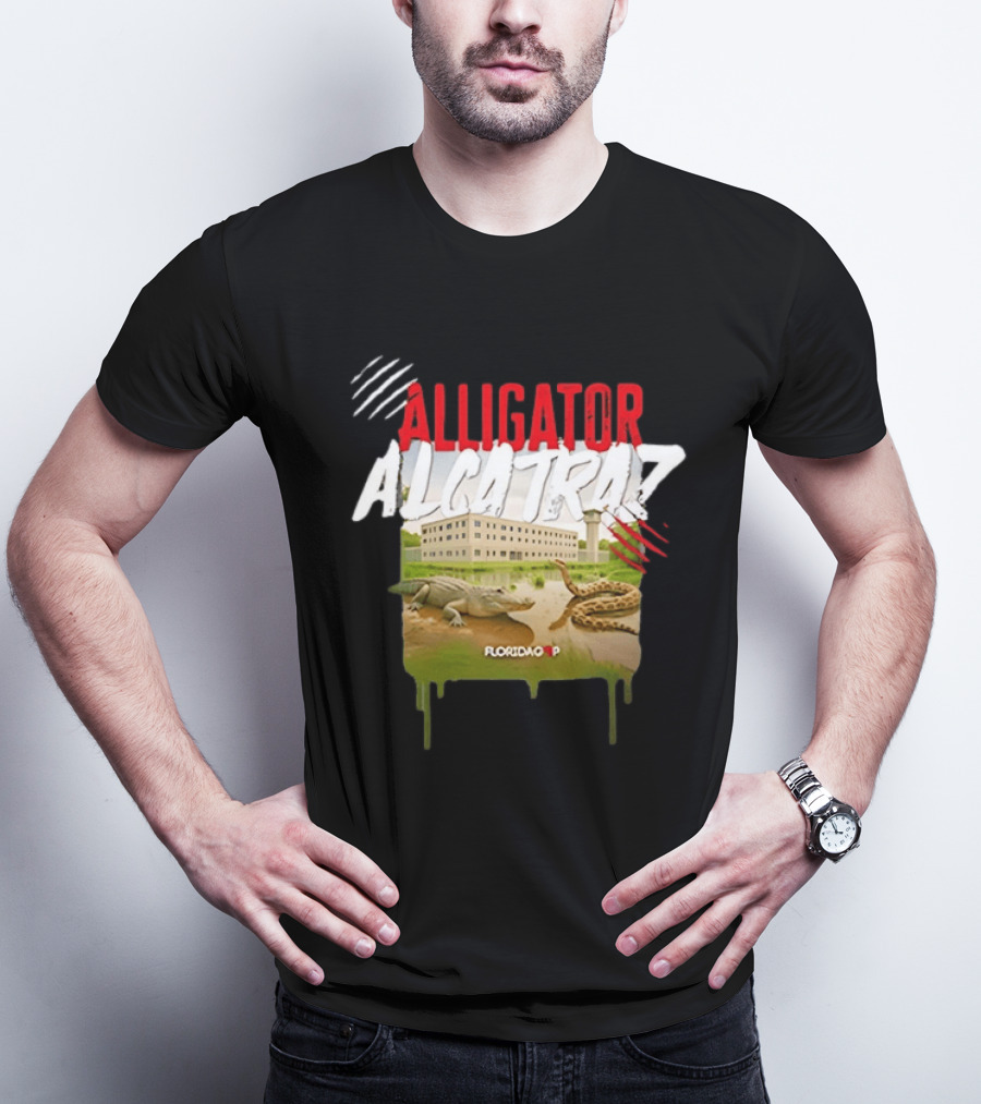 Alligator Alcatraz Florida Wildlife Scene T-Shirt